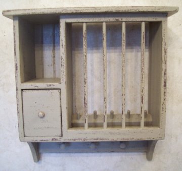 1 Drawer Plate Rack w/ Pegs